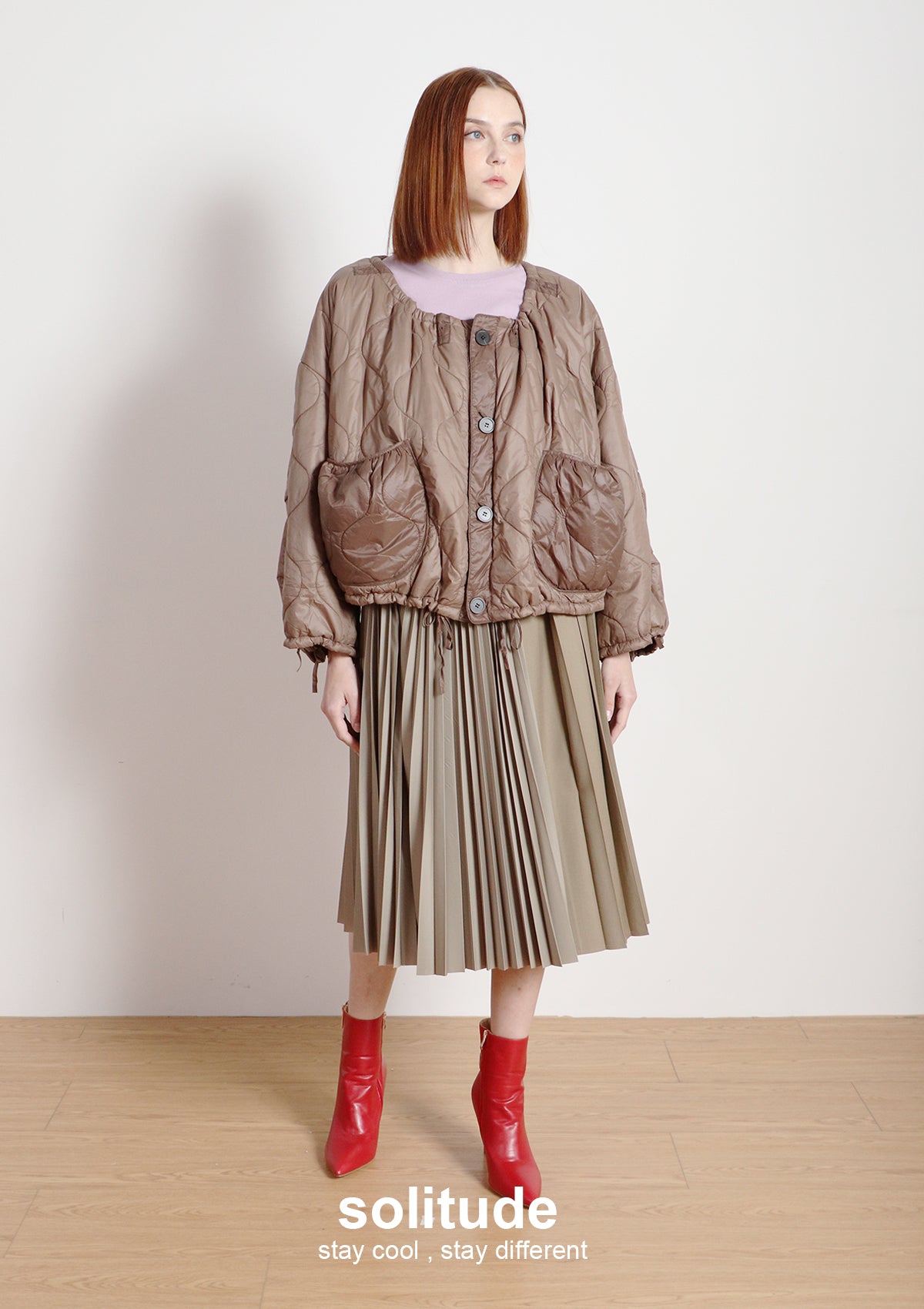 Brown Oversized Padded Jacket – solitude